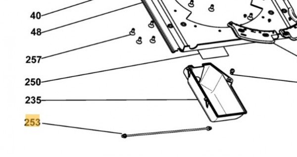 Strop DW743 / DW743N sugeskærm